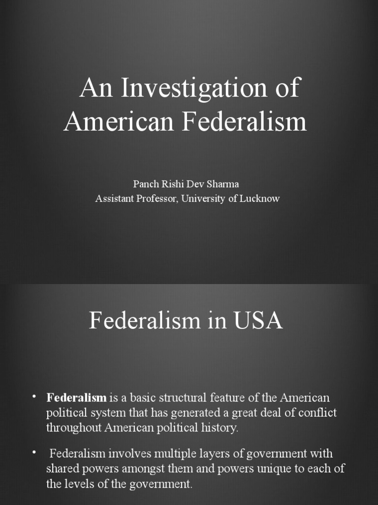 Federalism in USA | PDF | U.S. State | Tenth Amendment To The United ...