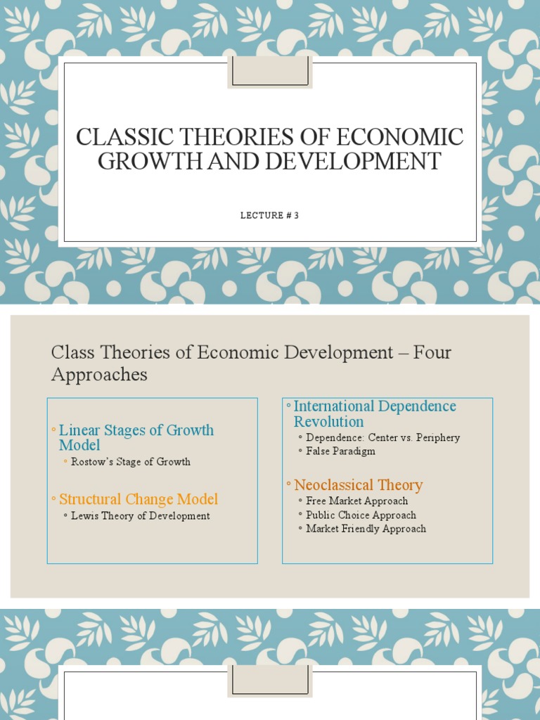 Classic Theories | PDF | Economic Growth | Labour Economics