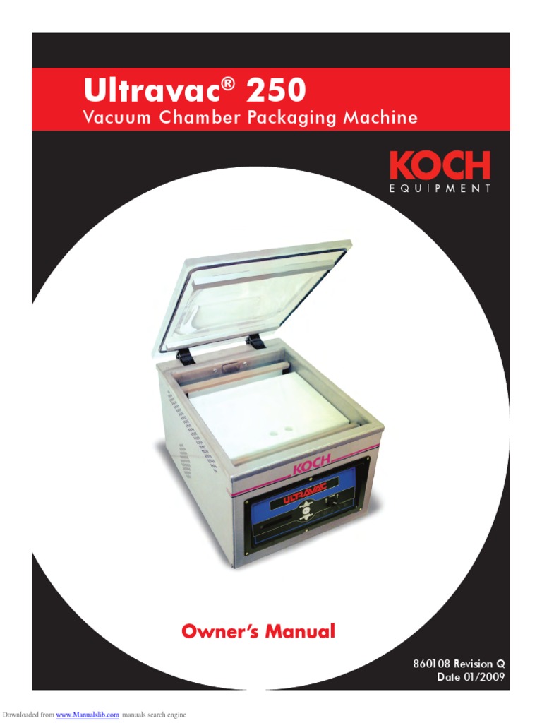 Ultravac 250: Vacuum Chamber Packaging Machine | PDF | Ac Power Plugs ...