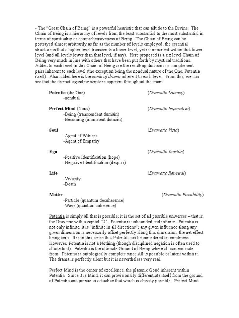 The Great Chain of Being Explained | PDF | Philosophy | Science ...
