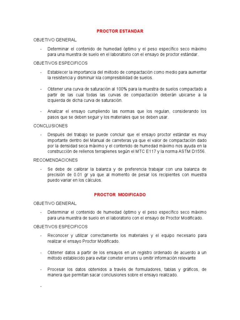 Proctor Estandar y Modificado | PDF | Naturaleza | Science