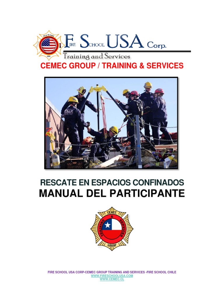 Manual de Rescate en Espacios Confinados | PDF | Oxígeno | Combustión