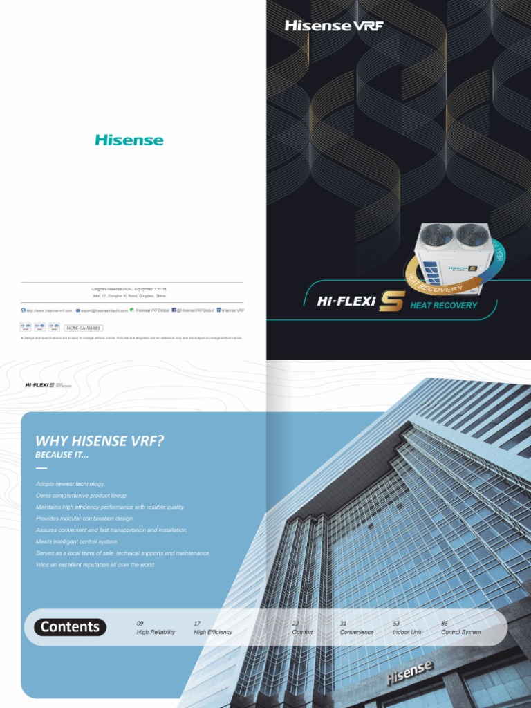 Hisense VRF S Heat Recovery 2020 | PDF