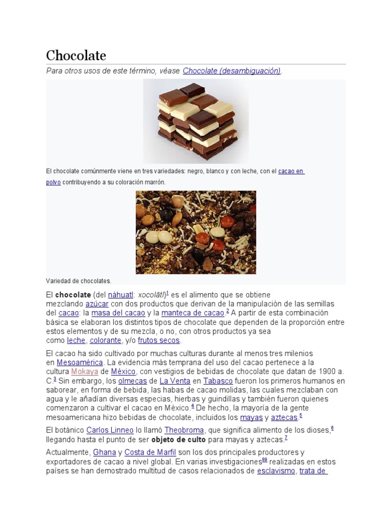 Chocolate | PDF | Chocolate | Theobroma