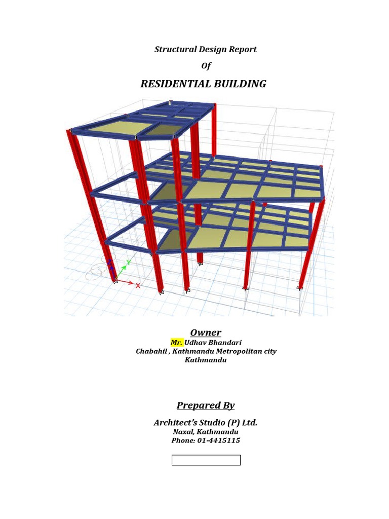 Structural Design Report of Residential Building | Download Free PDF ...