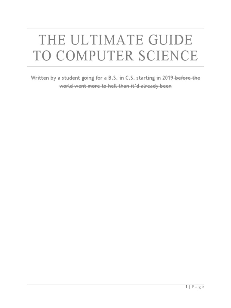The Ultimate Guide To Computer Science | PDF | Combinatorics ... The Ultimate Guide To Computer Science | PDF | Combinatorics ...