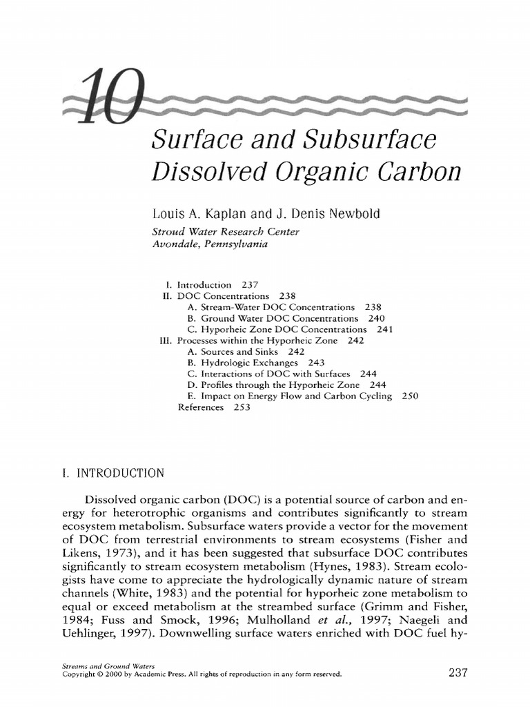 Surface and Subsurface | PDF | Adsorption | Groundwater