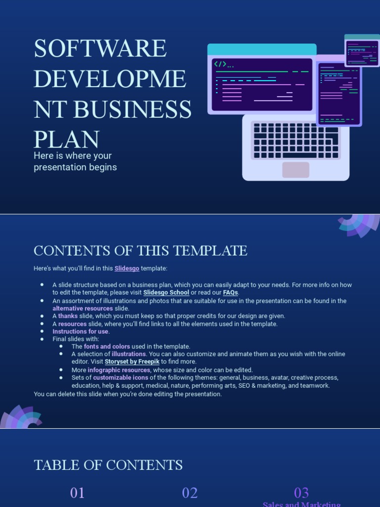 Software Development Business Plan by Slidesgo | PDF | Planets | Solar ...