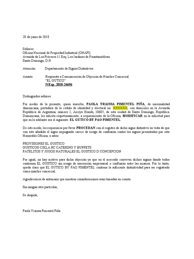 Resp Objecion El Gutico | PDF | Derecho | Finanzas y dinero