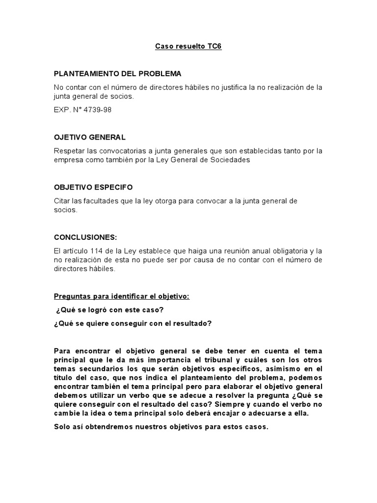Caso Resuelto TC6 | PDF