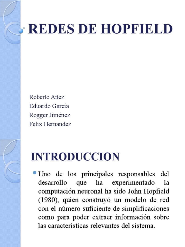 Redes de Hopfield | PDF