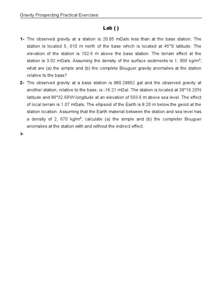 Gravity Data Correction 5 | PDF | Teaching Methods & Materials ...