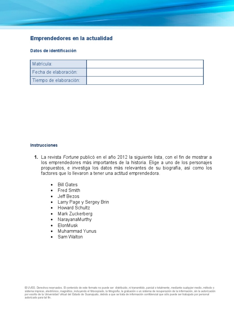 EA2 Emprendedor UVEG | PDF | Iniciativa empresarial | Información