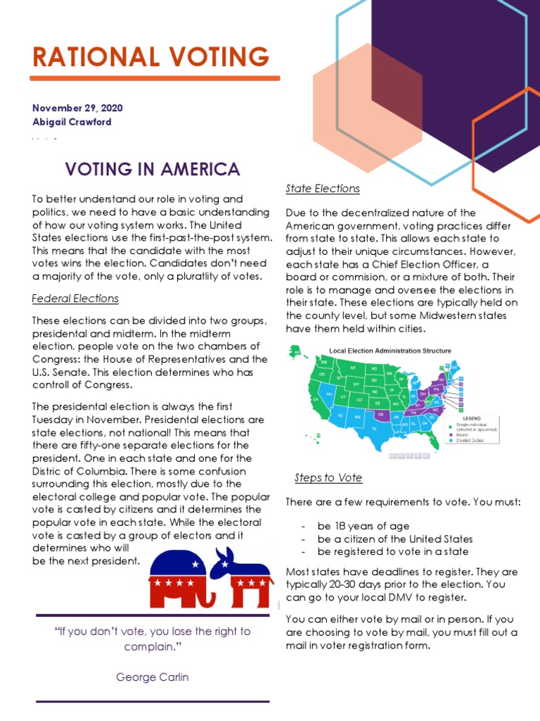 Rational Voting Newsletter | PDF | United States Presidential Election ...