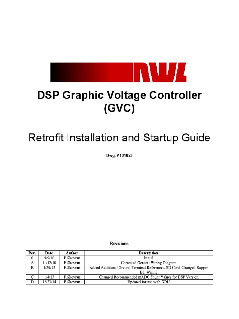 DSP Graphic Voltage Controller (GVC) Retrofit Installation and Startup ...