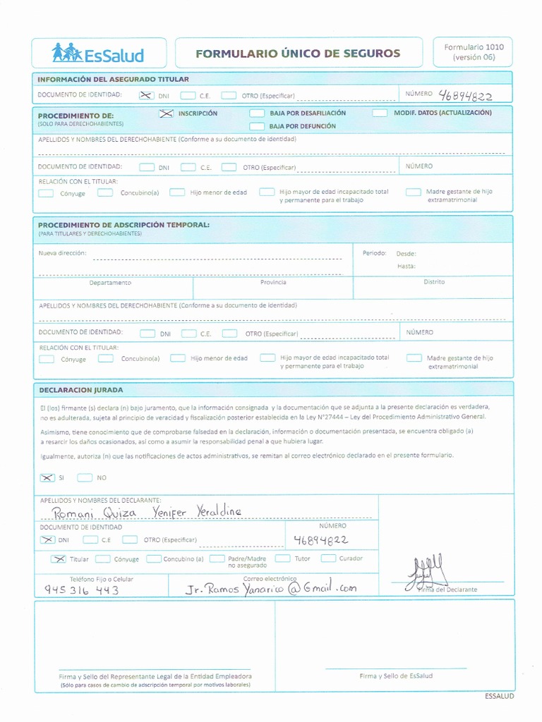 Formulario 1010 Version 6 | PDF