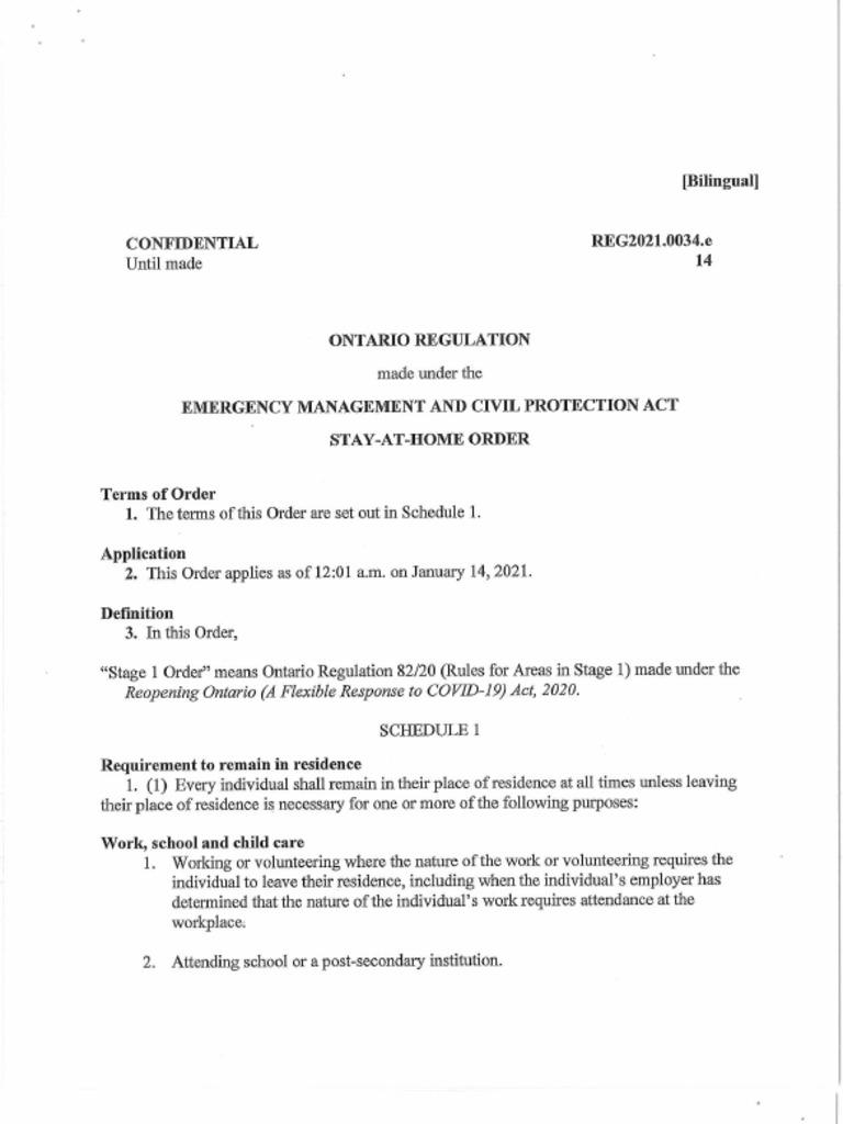 Stay at Home Order - Jan. 13, 2021 | PDF