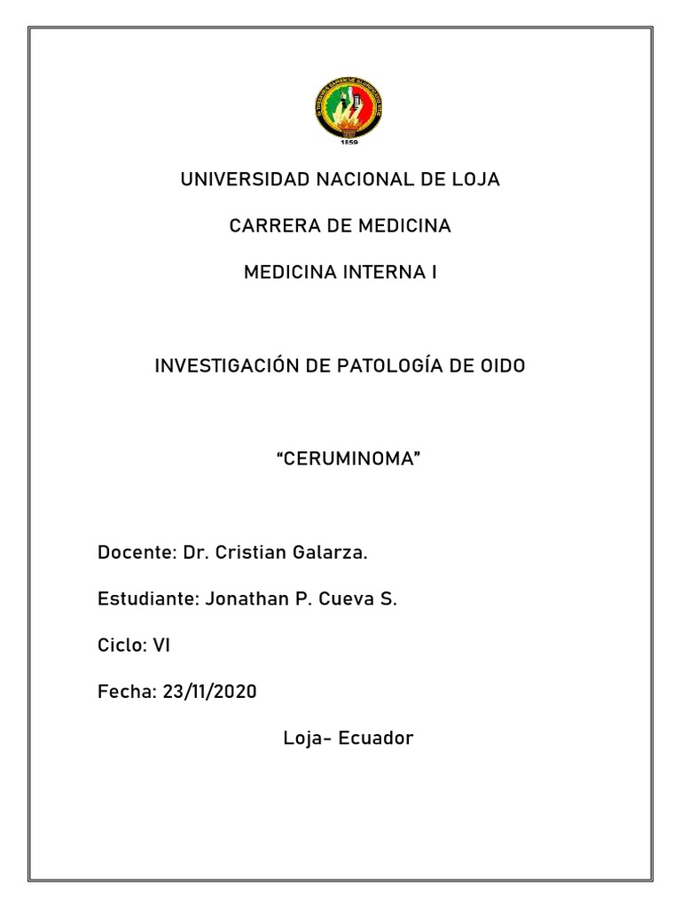 CERUMINOMA | PDF | Neoplasias | Cáncer