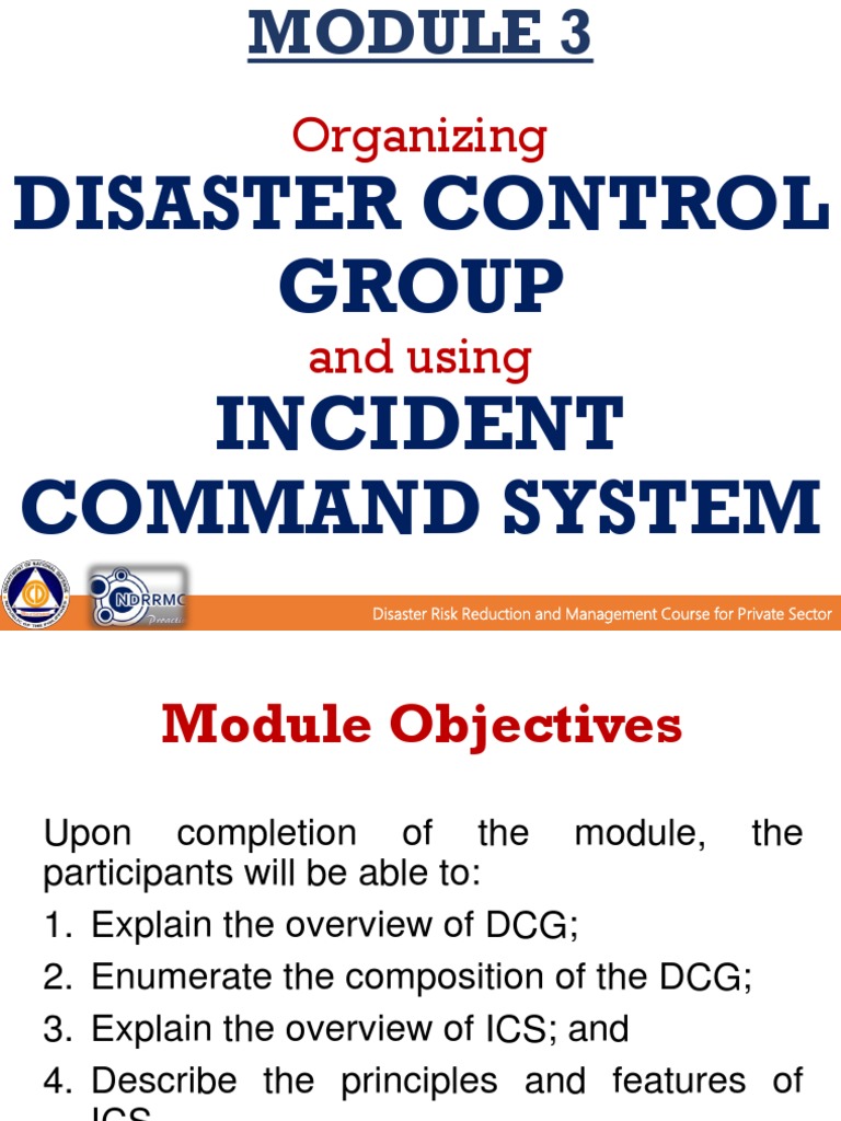 Module 3 - Organizing DCG and ICS 1 | PDF | Incident Command System ...