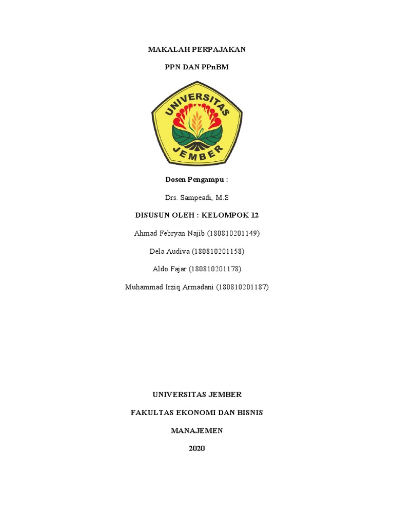MAKALAH PAJAK PPN DAN PPNBM | PDF