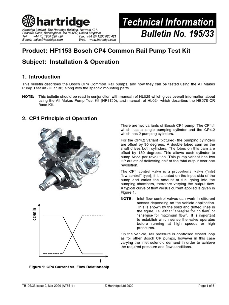 TB195 - 33 Hartridge | Download Free PDF | Pump | Valve