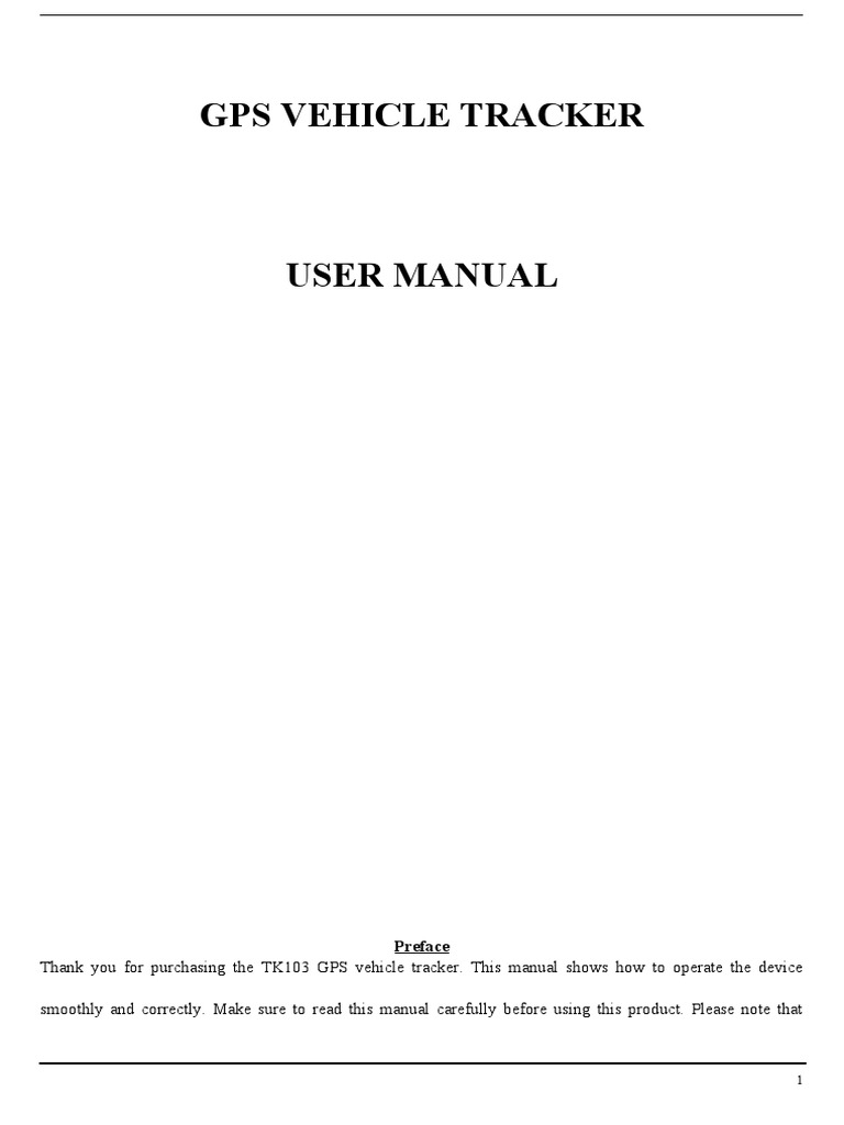 TK103 GPS Tracker User Manual | PDF | General Packet Radio Service ...