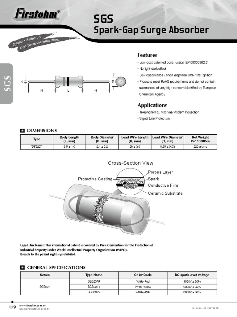 Spark-Gap Surge Absorber: Features | PDF | Electrical Engineering ...