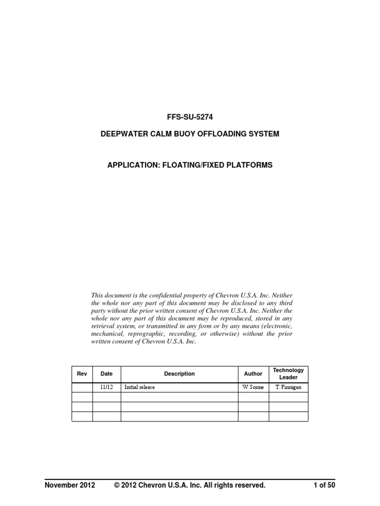 FFS-SU-5274 Deepwater CALM Buoy Offloading System | PDF | Oil Tanker | Anchor