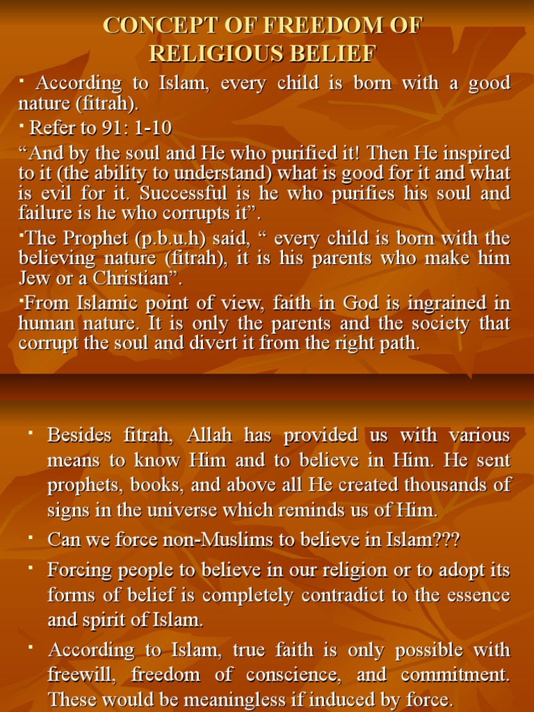 Concept of Freedom of Religious Belief | PDF | Apostasy | Freedom Of ...