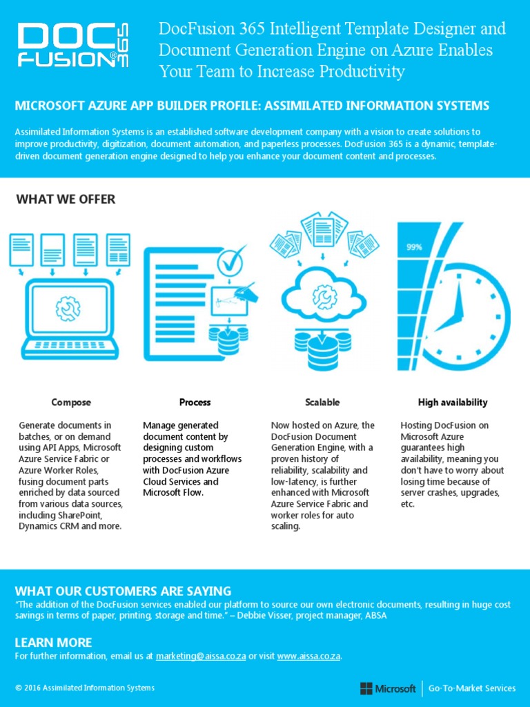 Docfusion 365 Intelligent Template Designer and Document Generation ...
