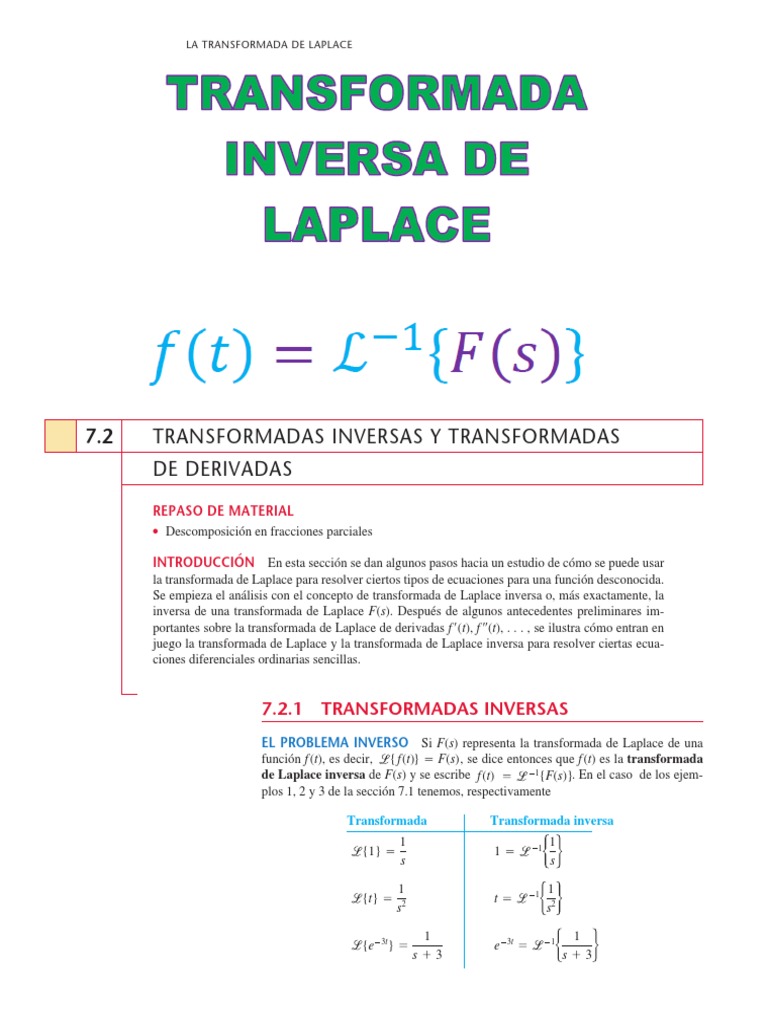 Transformada Inversa Dennis | PDF | Transformada de Laplace | Ecuaciones