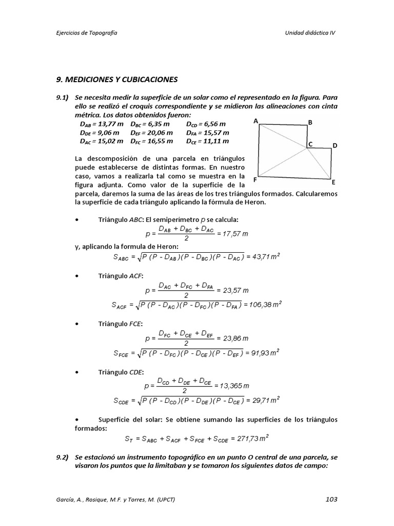 Topografia Ejercicios Bloque4 PDF | PDF | Tangente | Triángulo