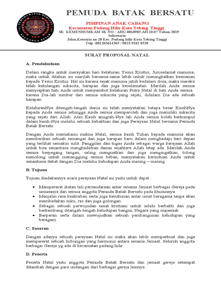 Proposal Natal PBB | PDF