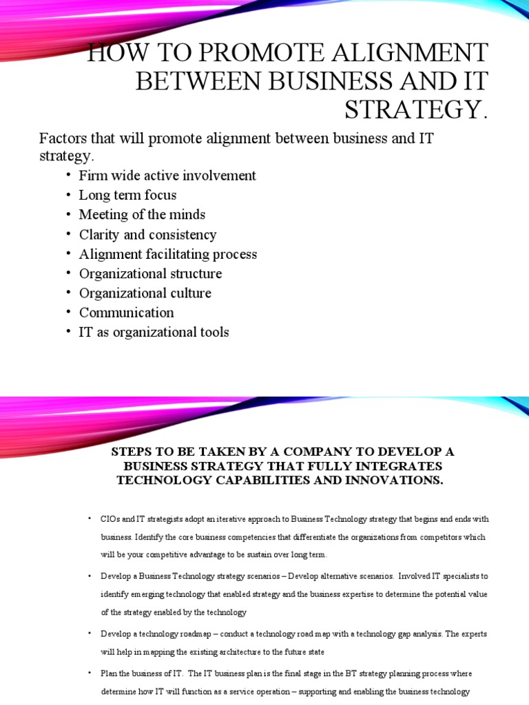 How To Promote Alignment Between Business and It Strategy | PDF ...