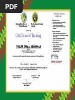 TESDA Sample Training Certificate | PDF | Computer Science | Computer ...