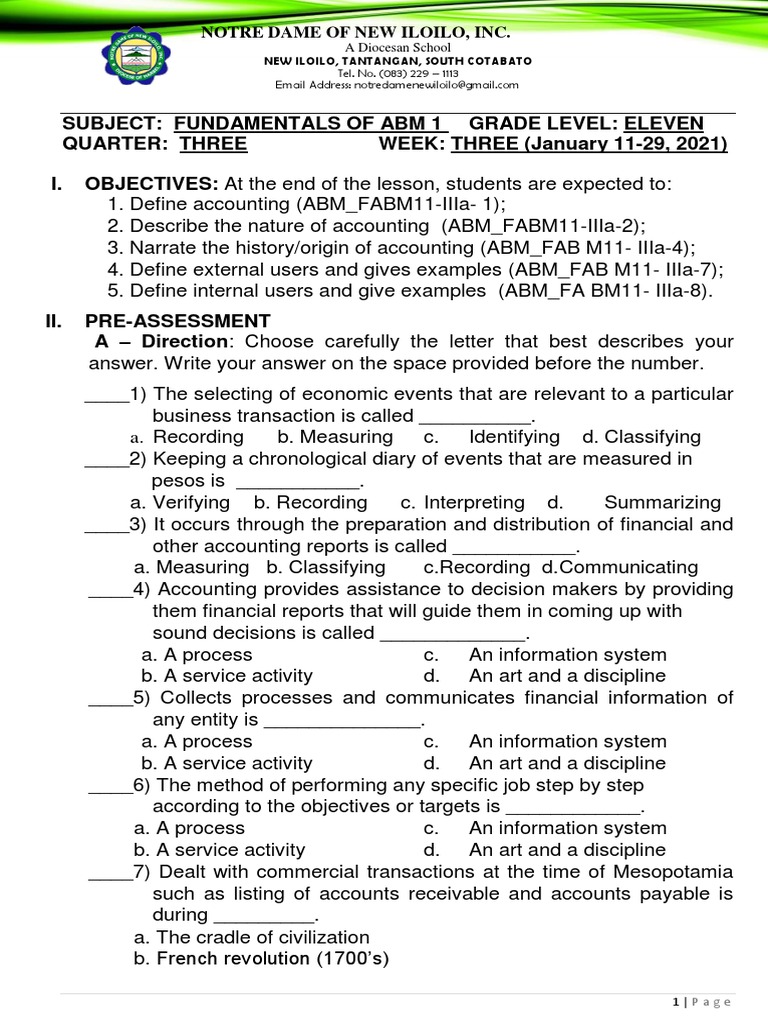 ABM1 - 11-Module Jan11-29 | PDF | Accounting | Financial Accounting