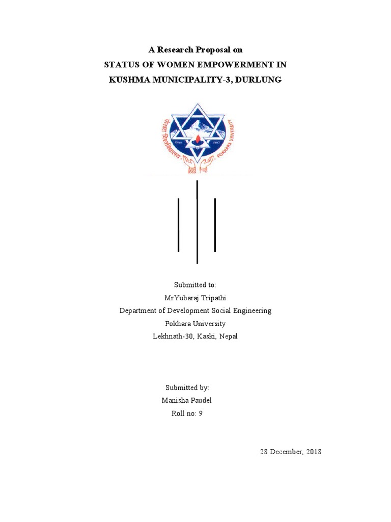 A Research Proposal Cover Page | PDF