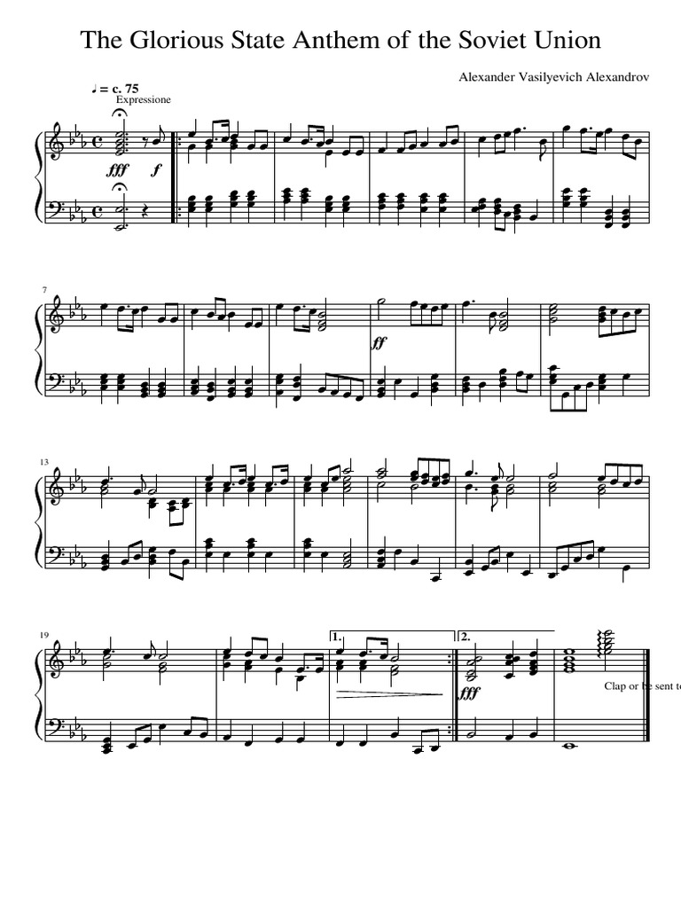 The Glorious State Anthem of The Soviet Union: Alexander Vasilyevich ...