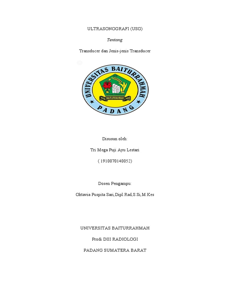 Jenis-jenis Transducer USG dan Fungsinya | PDF | Kesehatan Holistik ...