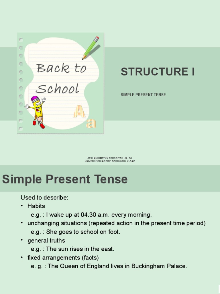 Structure I: Simple Present Tense | PDF | Verb | Semantic Units