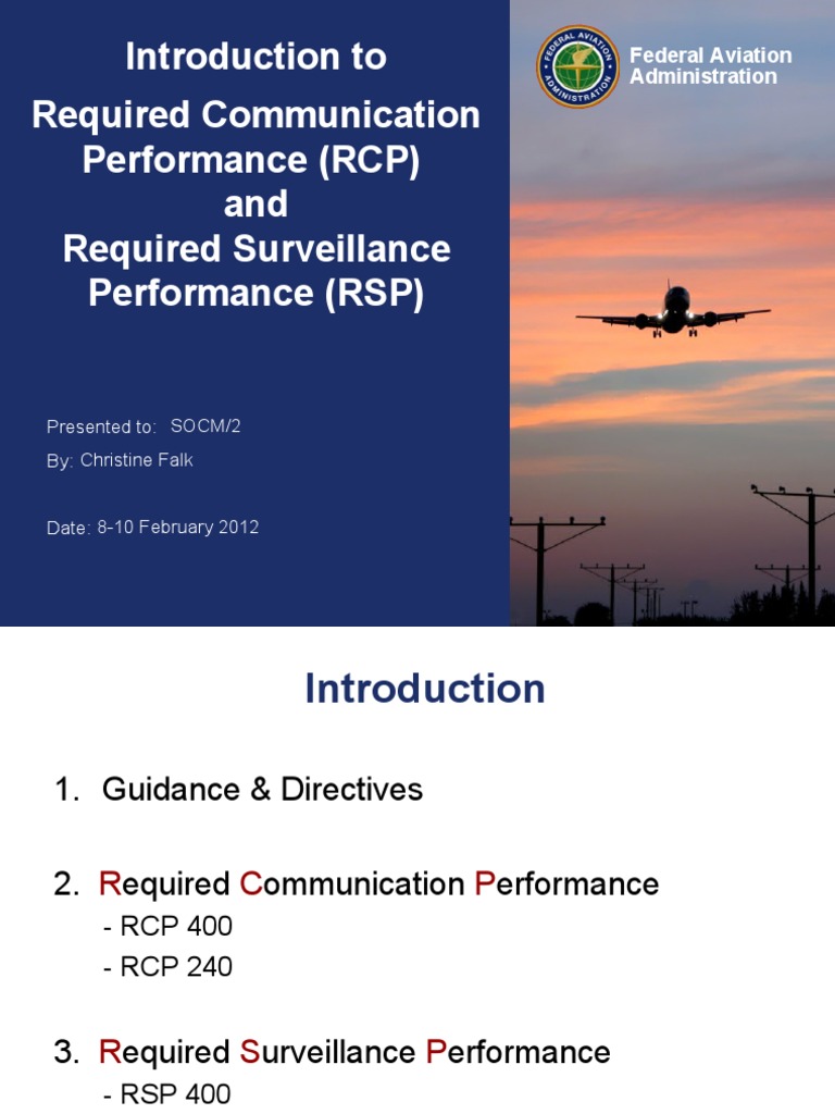 SP09 - USA - Intro To RCP-RSP | PDF | Aviation | Aerospace Engineering