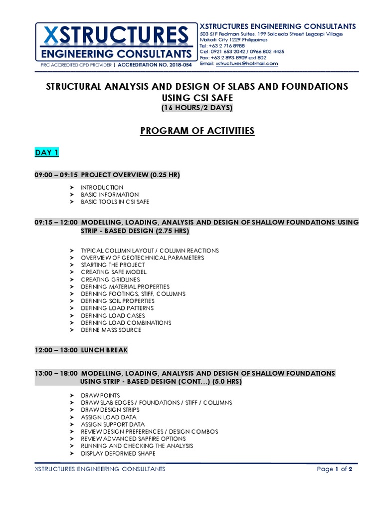 Structural Analysis and Design of Slabs and Foundations Using Csi Safe | Download Free PDF ...
