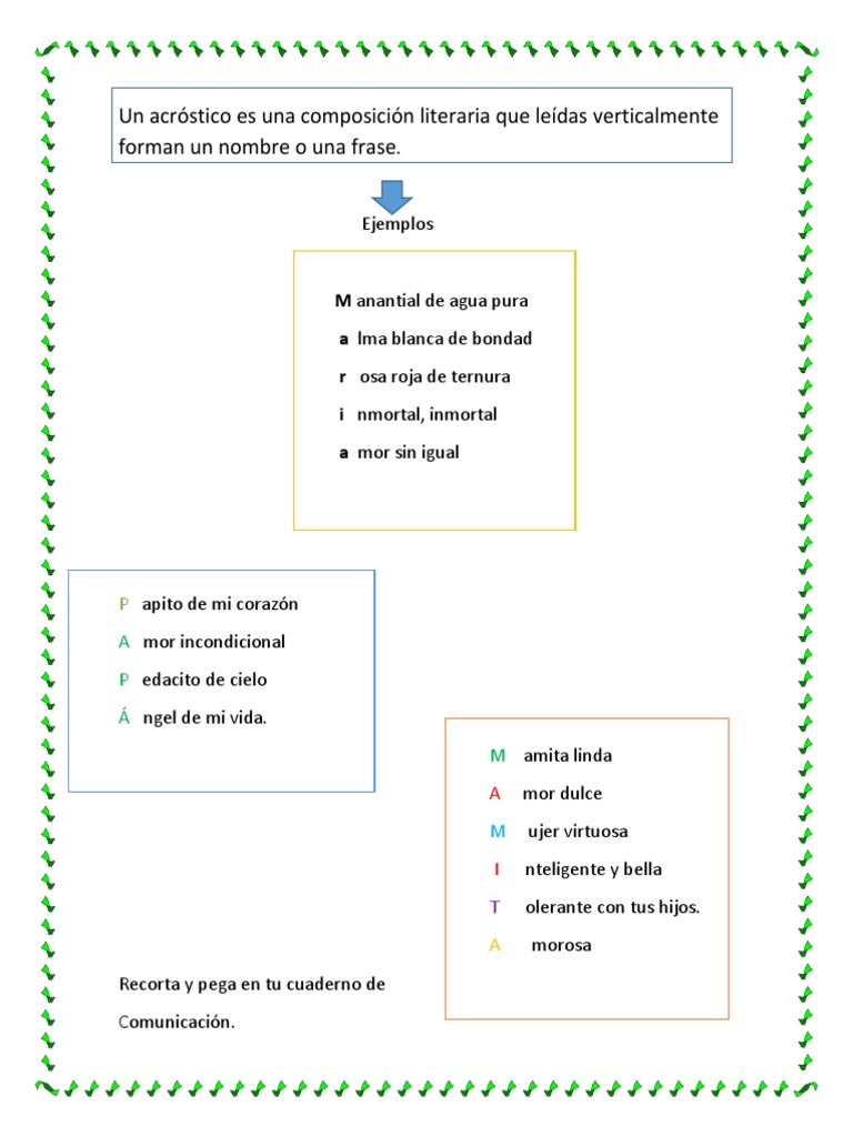 Acróstico PDF | PDF
