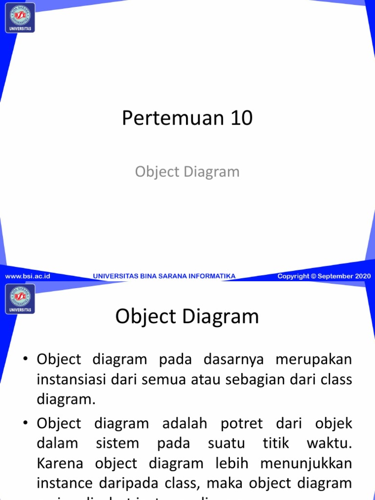 Pertemuan 10: Object Diagram | PDF | Seni | Komputer