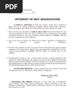 Affidavit of Self-Adjudication | PDF