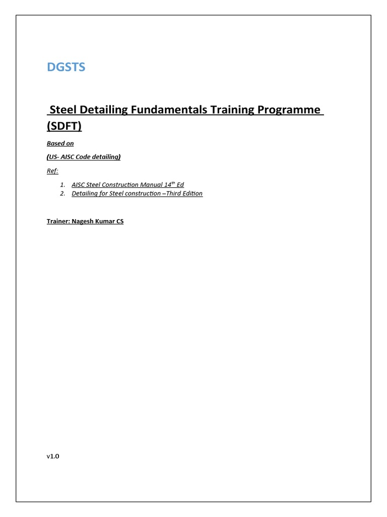 Steel Detailing Training Program Overview | PDF | Computing And ...
