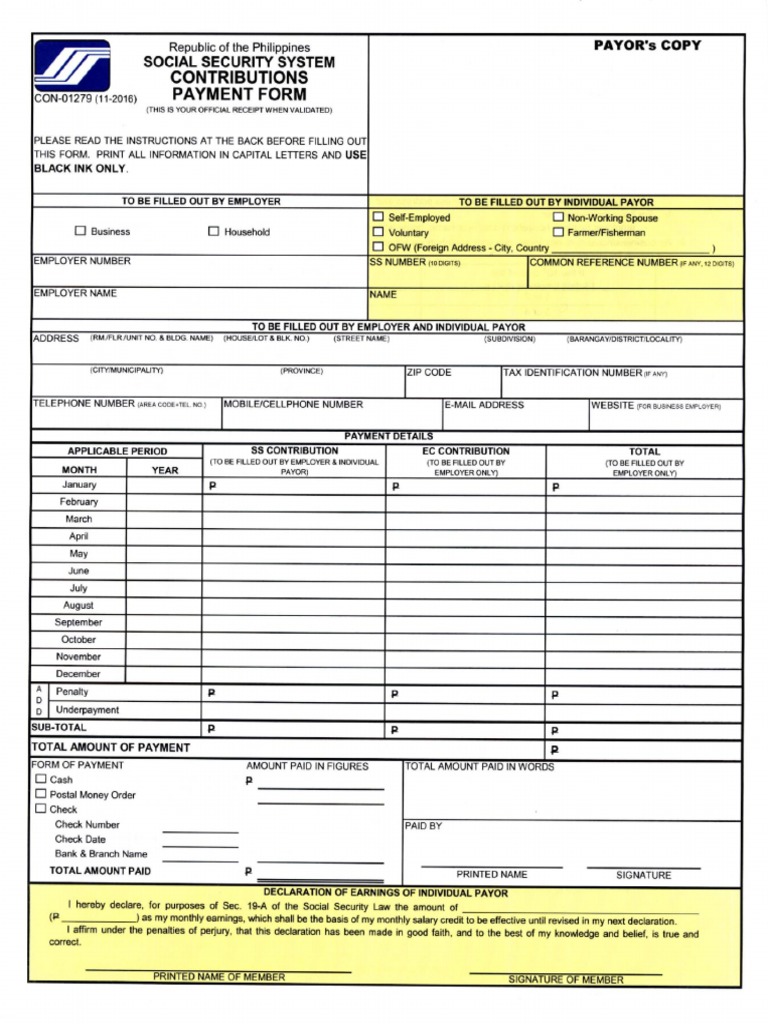 Sss Contributions Payment | PDF