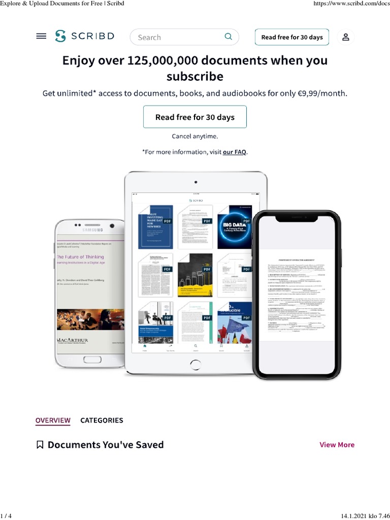 Explore & Upload Documents For Free - Scribd | PDF