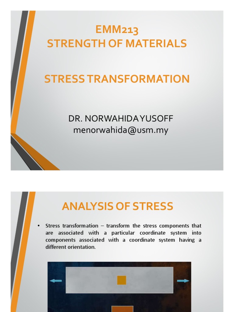 Lecture Note - Stress Transformation (Equations Method) | PDF | Stress ...