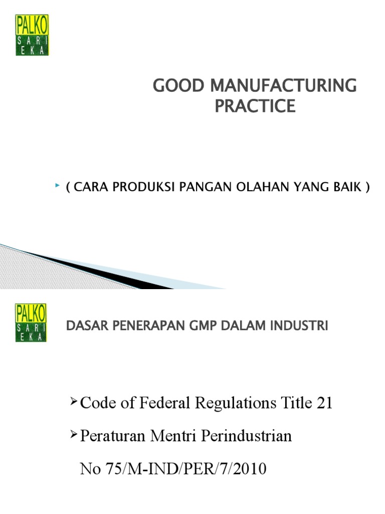 Good Manufacturing Practice | PDF
